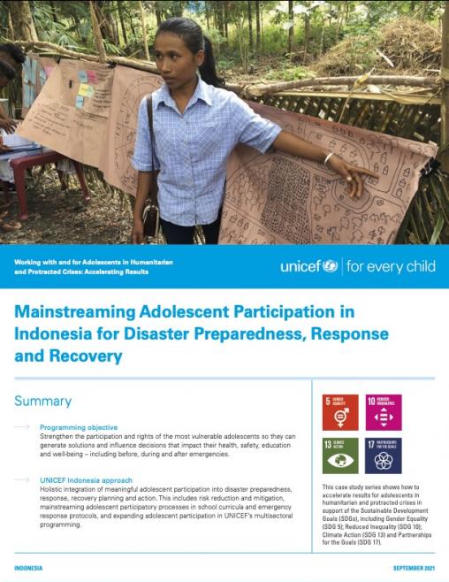 Mainstreaming Adolescent Participation in Indonesia for Disaster ...